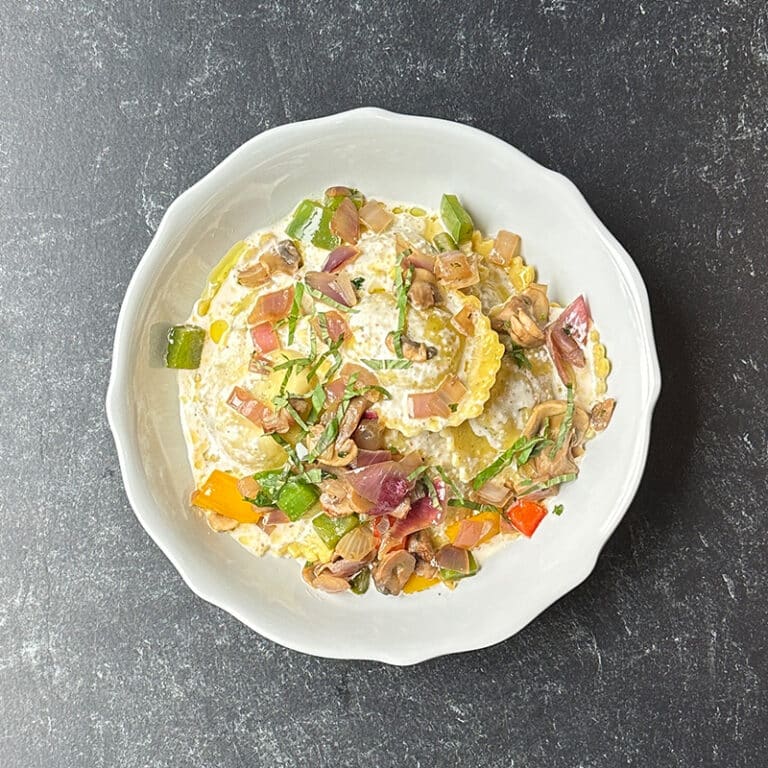 Cajun Grilled Vegetable Ravioli